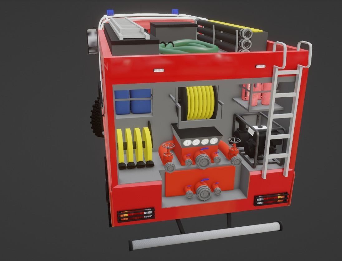 MAN TGA Firetruck 3D model | CGTrader