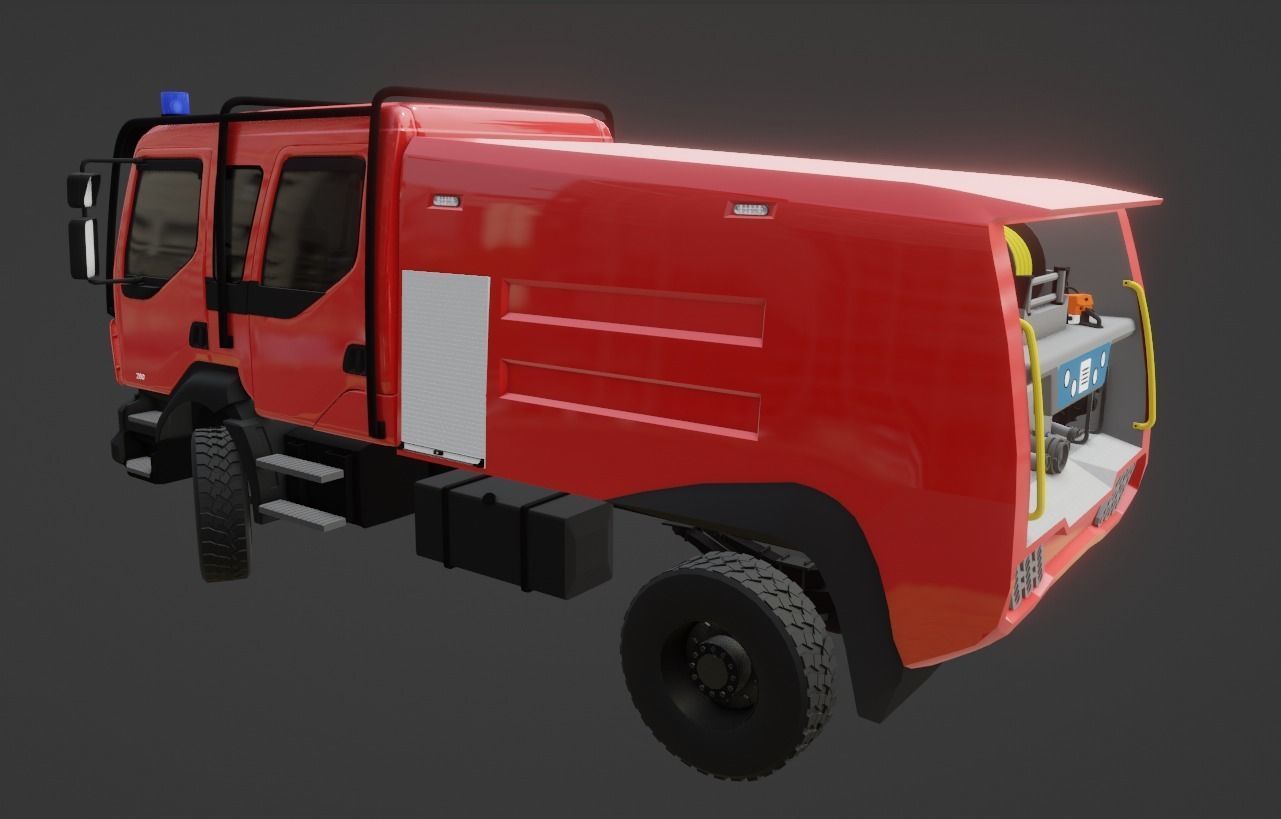 Volvo FL Firetruck 3D model | CGTrader