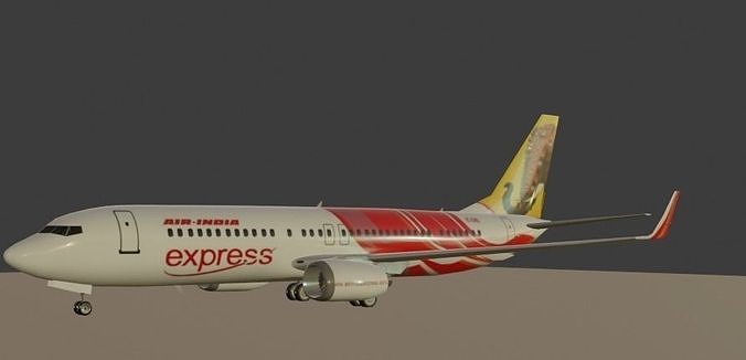 3D model Air India Express Boeing 737-800 lowpoly decently detailed VR / AR / low-poly | CGTrader
