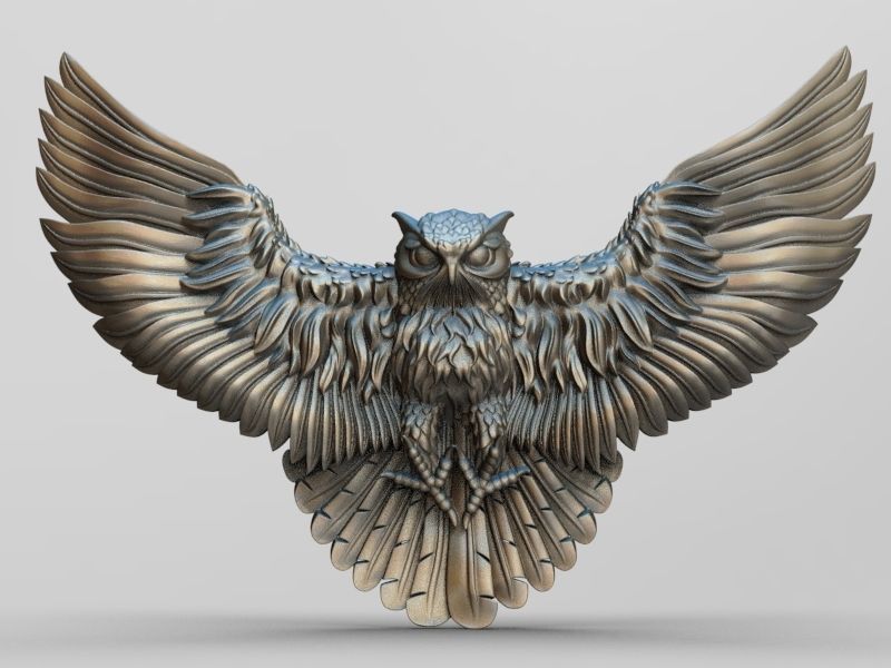 The Owl 3D model 3D printable | CGTrader