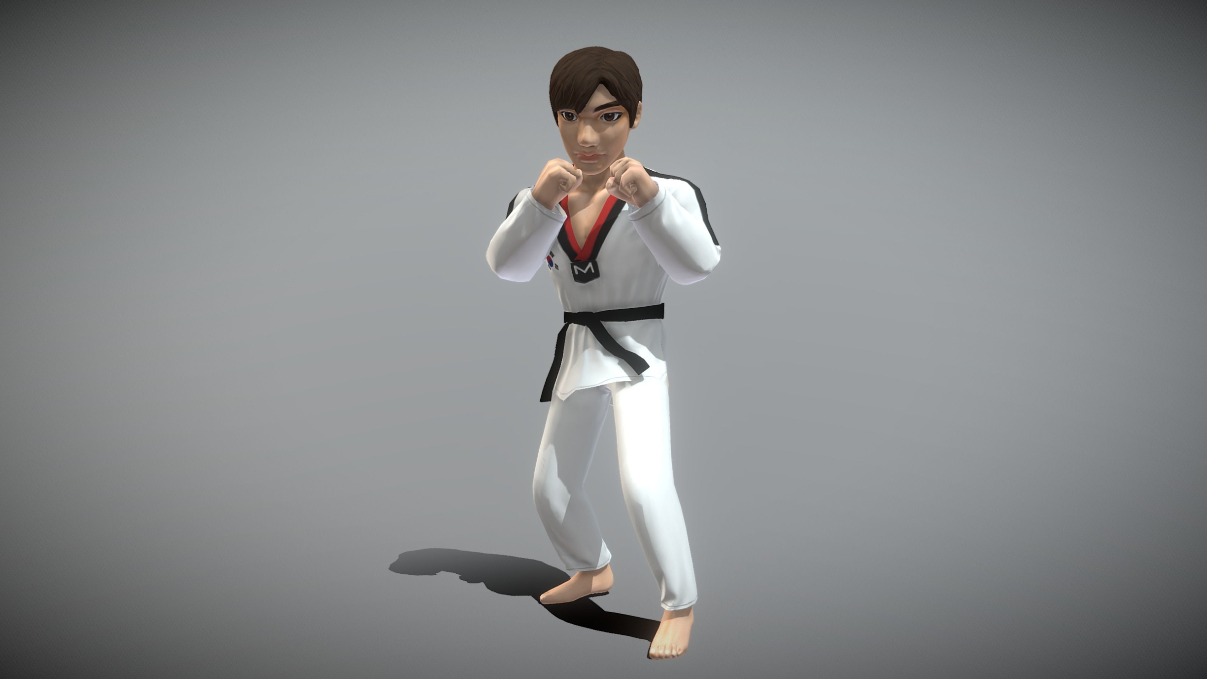 3D model Taekwondo Player VR / AR / low-poly | CGTrader