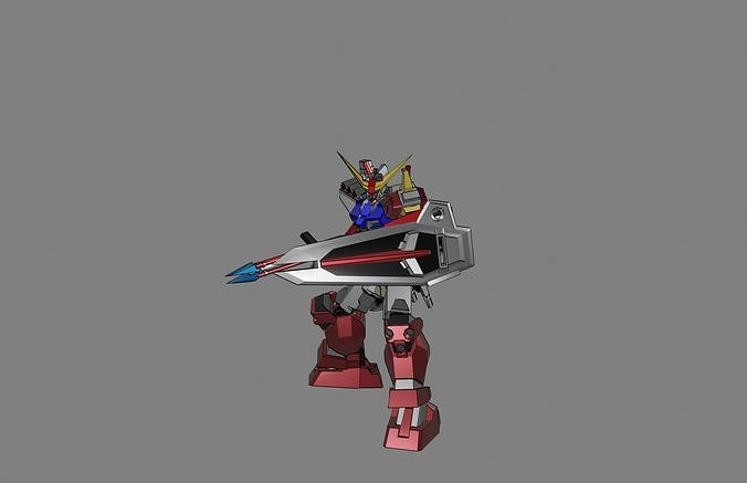 Attacker Gundam 4 3D model animated rigged | CGTrader