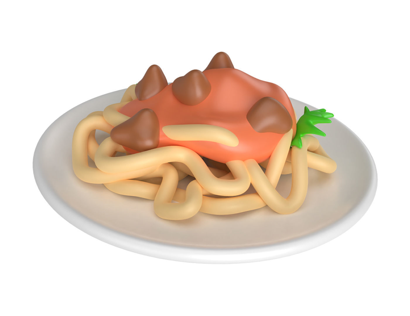 3D model Cartoon Spaghetti Pasta VR / AR / low-poly | CGTrader