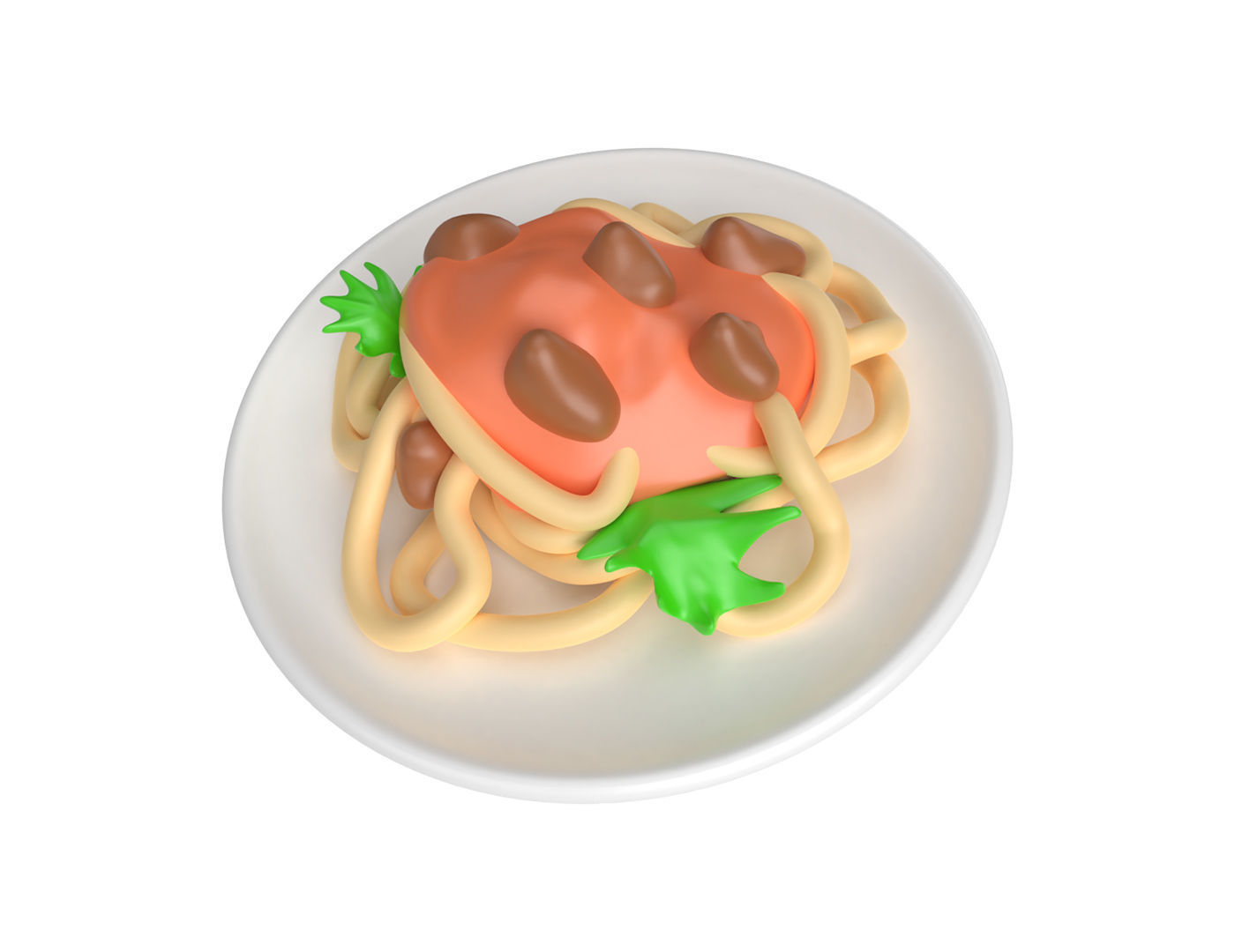 3D model Cartoon Spaghetti Pasta VR / AR / low-poly | CGTrader