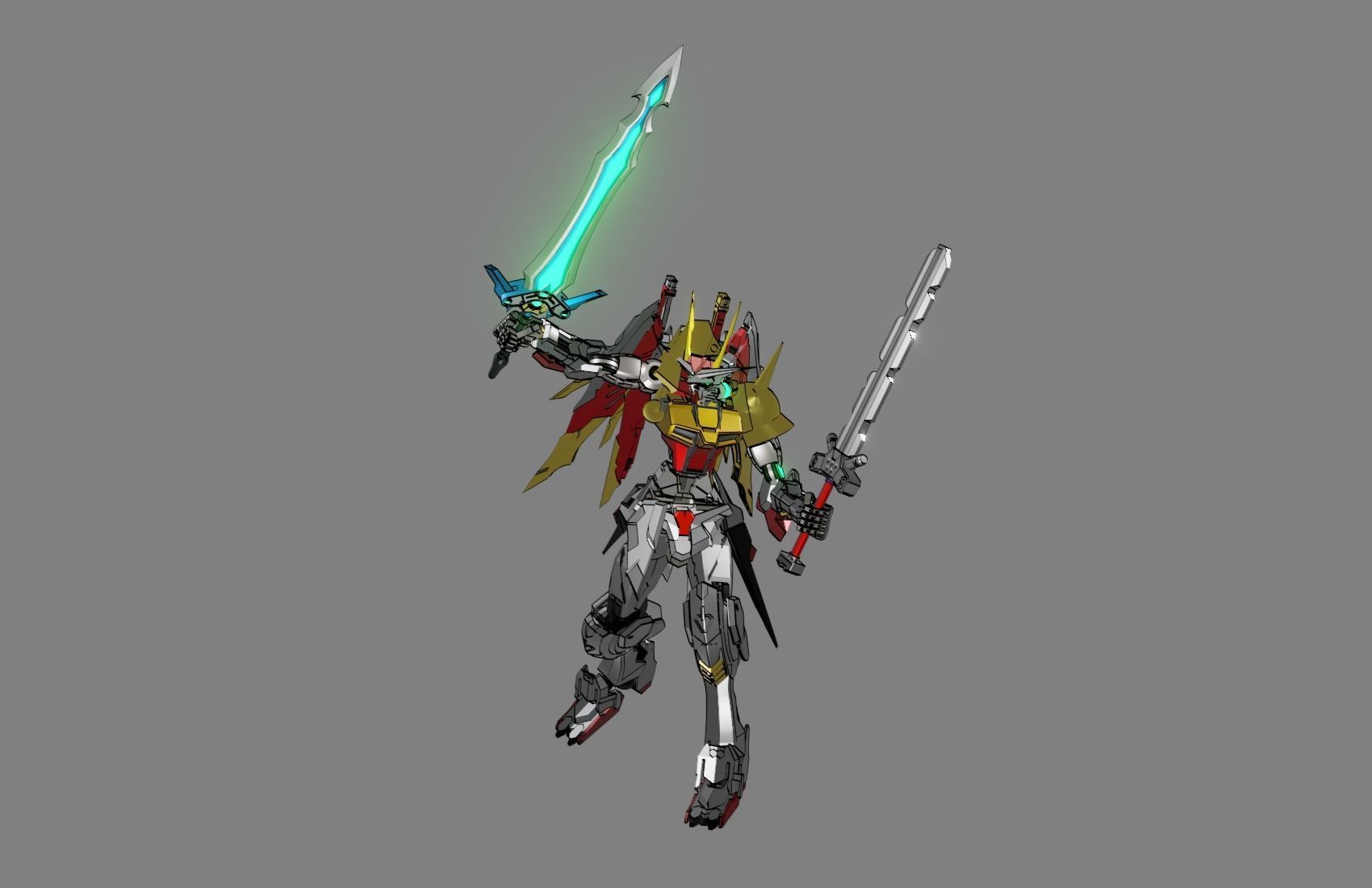 Attacker Gundam 22 A 3D model animated rigged | CGTrader