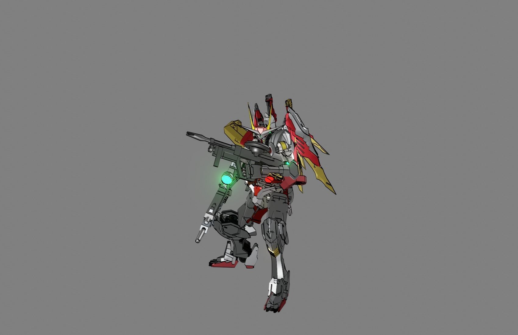 Attacker Gundam 16 A 3D model animated rigged | CGTrader