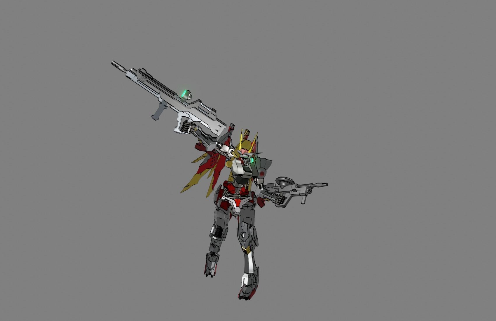 Attacker Gundam 16 A 3D model animated rigged | CGTrader