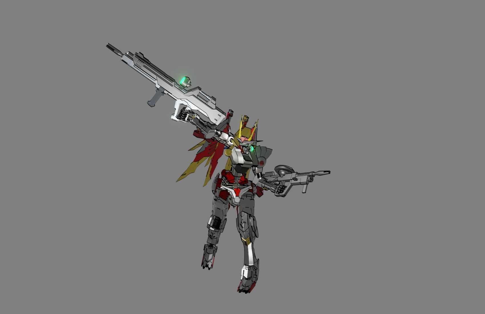 Attacker Gundam 16 A 3D model animated rigged | CGTrader