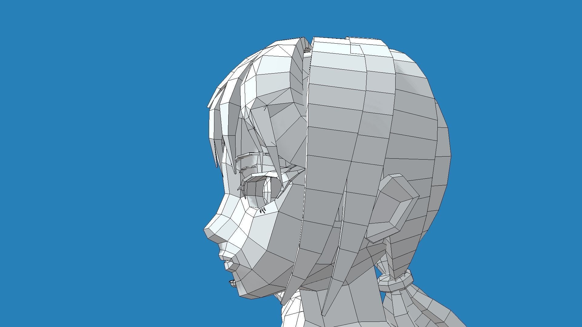 3D model Female anime base mesh character VR / AR / low-poly | CGTrader