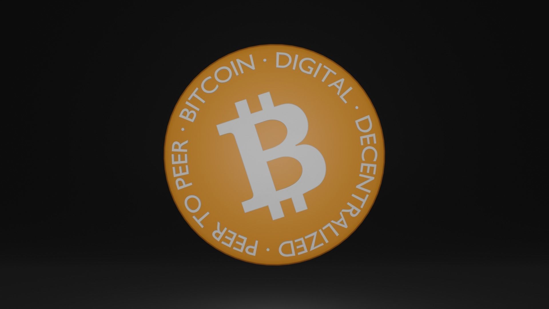 Little Bitcoin Emblem 3D model | CGTrader