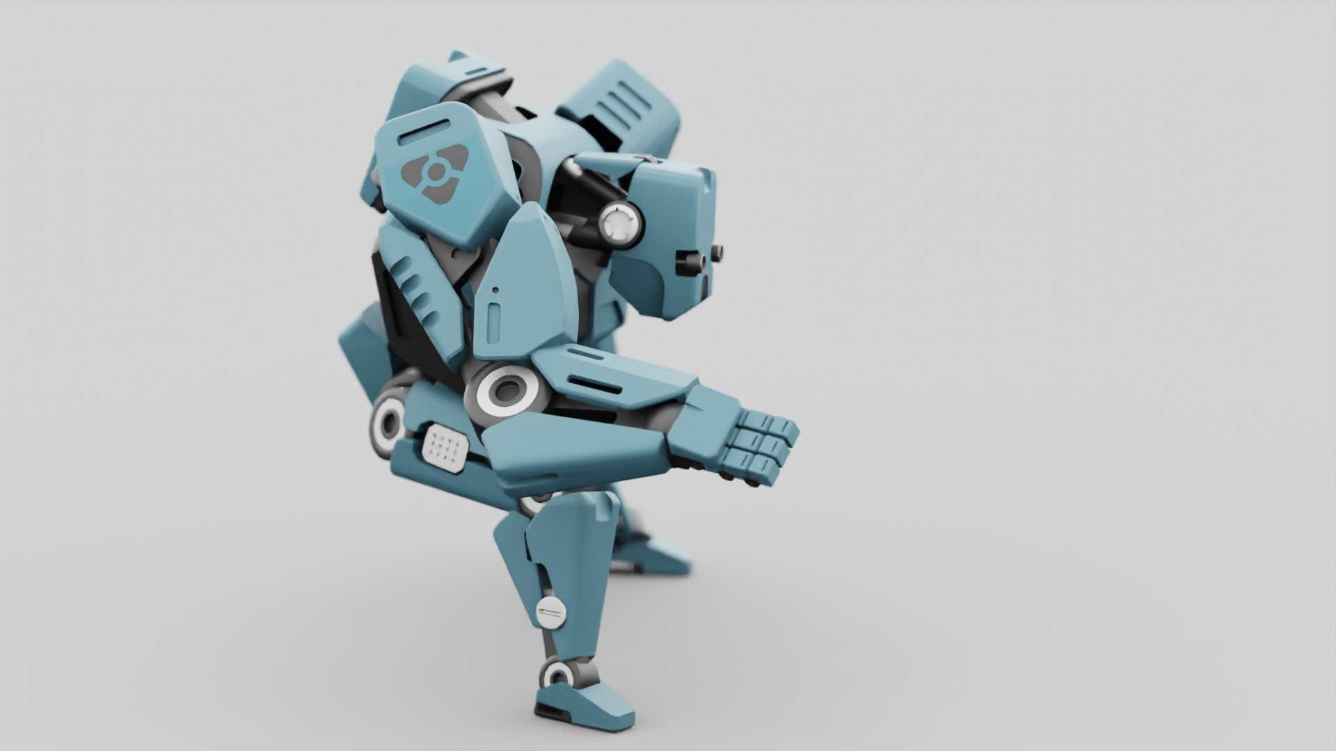 CYBER DROID RIGGED 3D model rigged | CGTrader