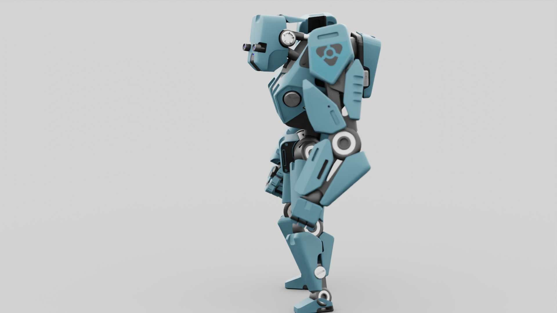 CYBER DROID RIGGED 3D model rigged | CGTrader