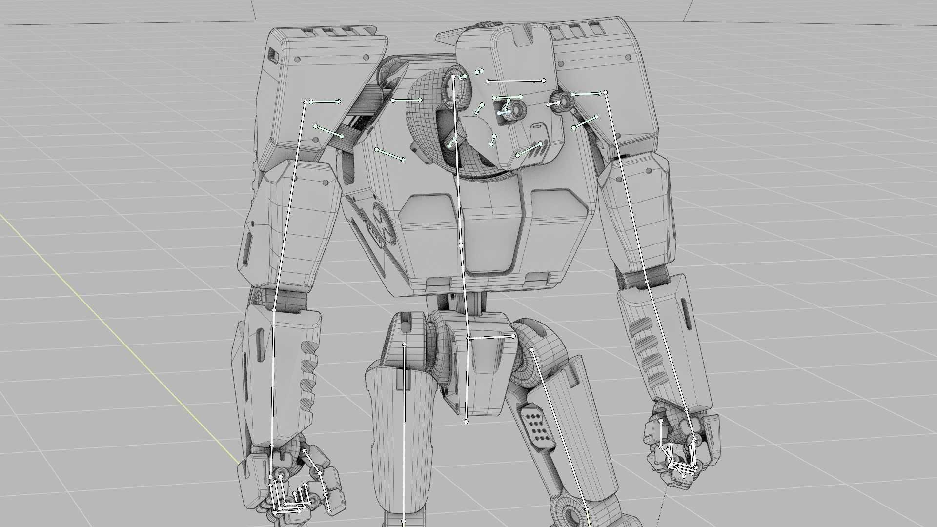 CYBER DROID RIGGED 3D model rigged | CGTrader
