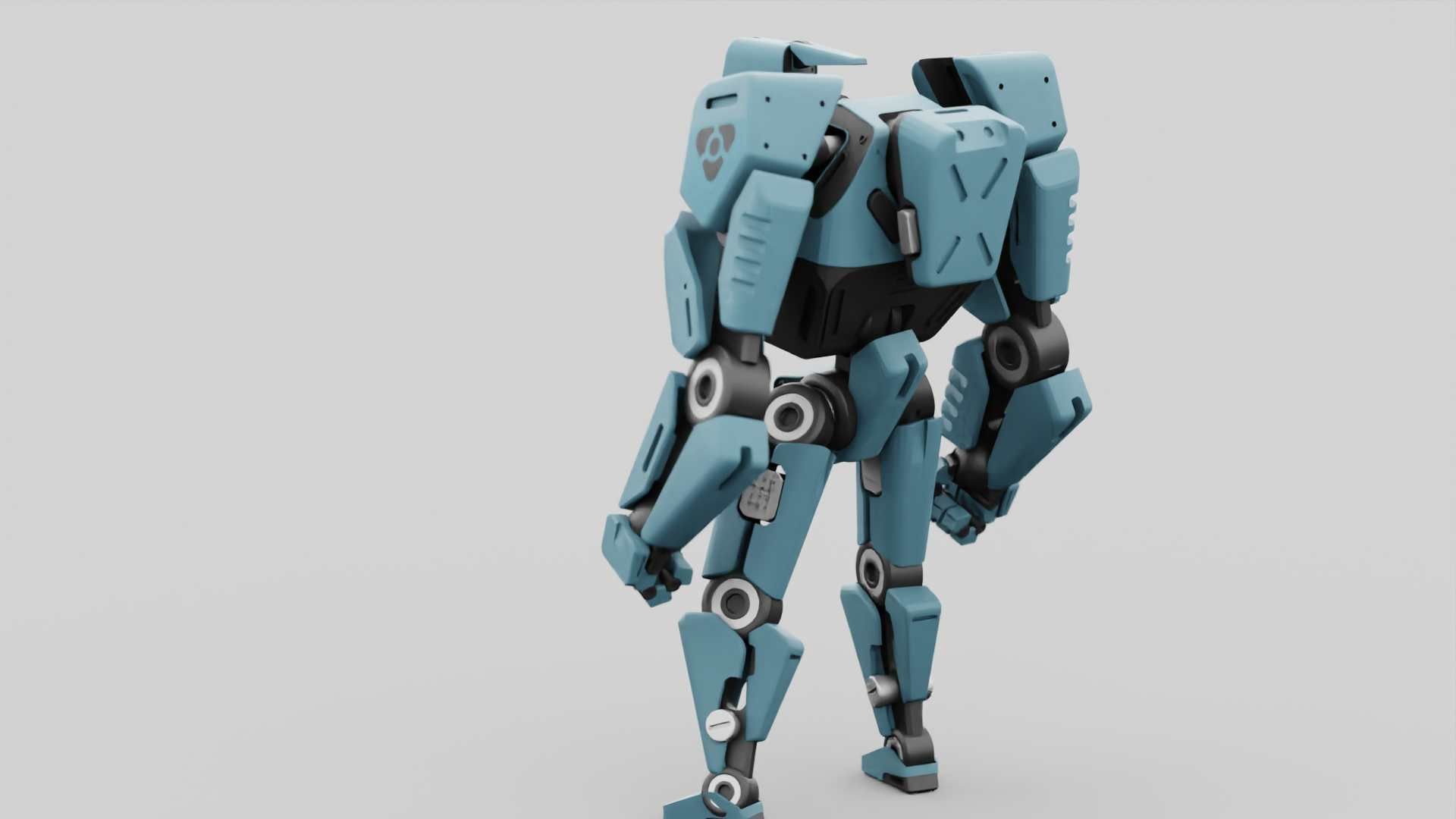 CYBER DROID RIGGED 3D model rigged | CGTrader
