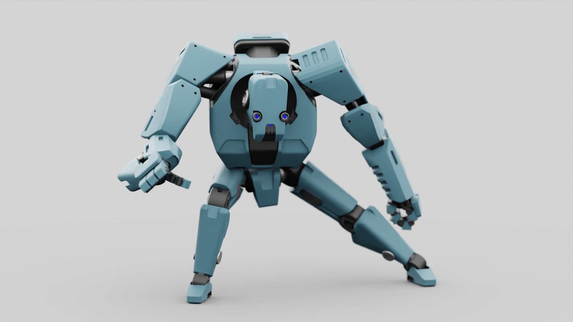 CYBER DROID RIGGED 3D model rigged | CGTrader
