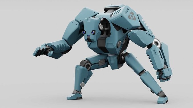CYBER DROID RIGGED 3D model rigged | CGTrader