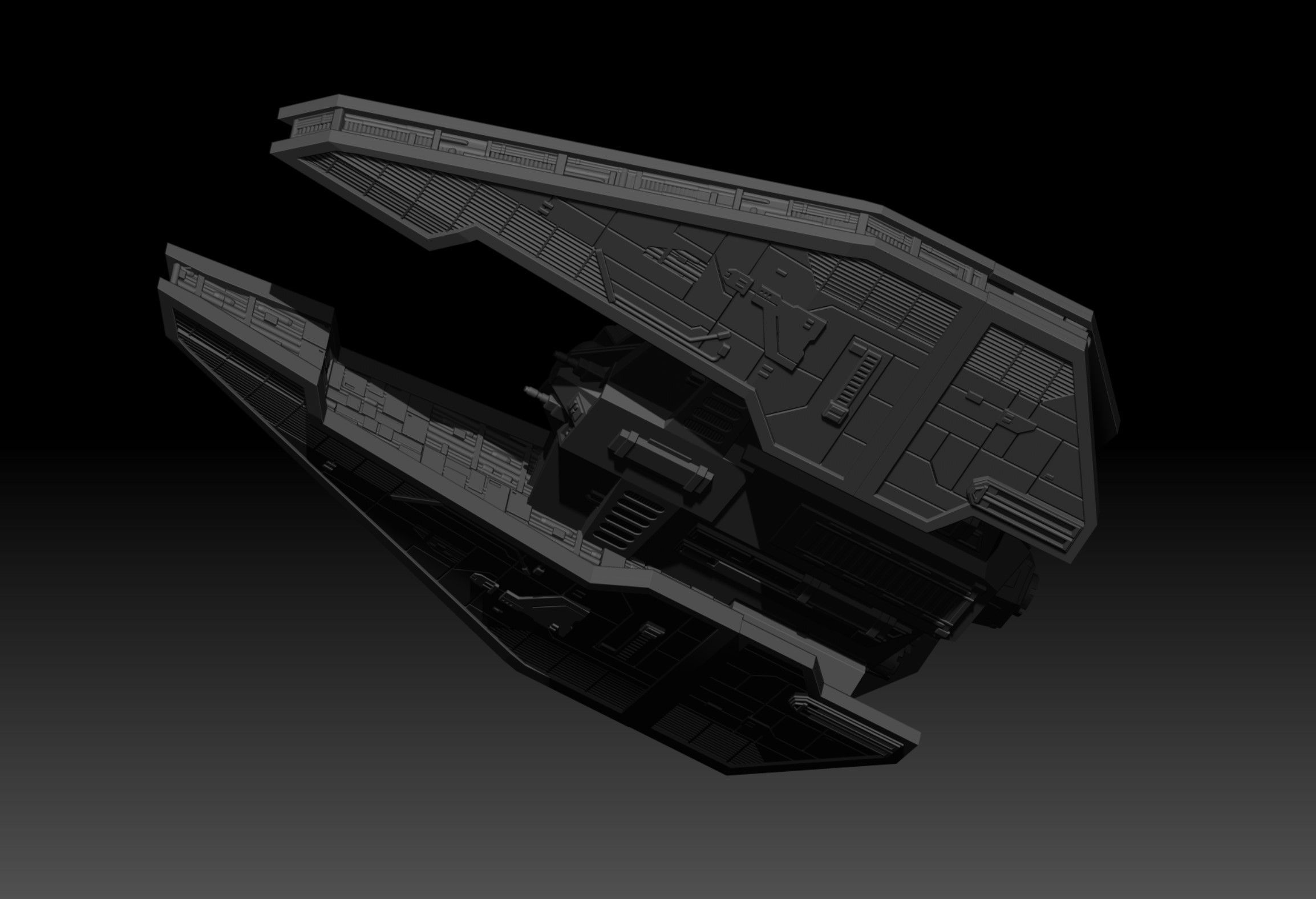 Old Dark Fury Interceptor 3D model 3D printable | CGTrader