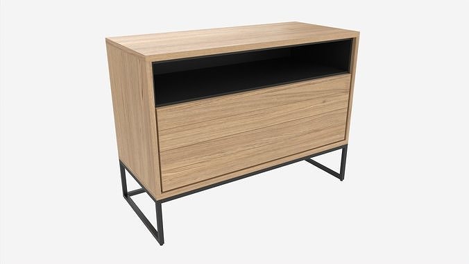 Short sideboard with drawers 3D model | CGTrader