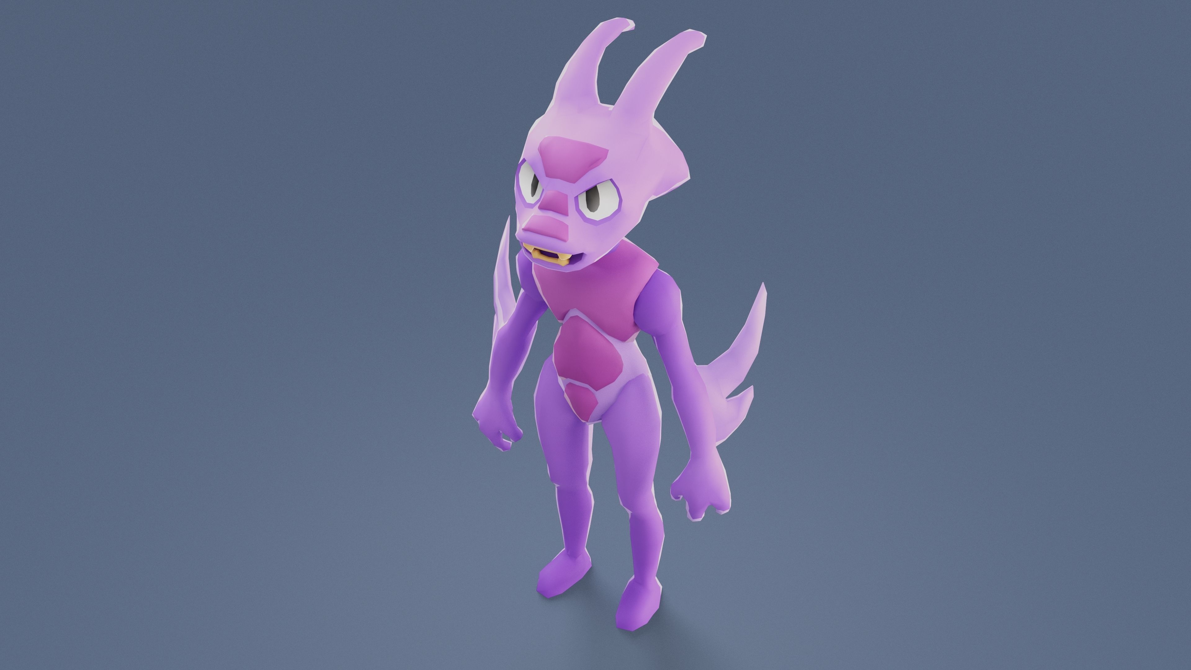 3D model Cartoon Characters - Big Fury Warrior VR / AR / low-poly ...