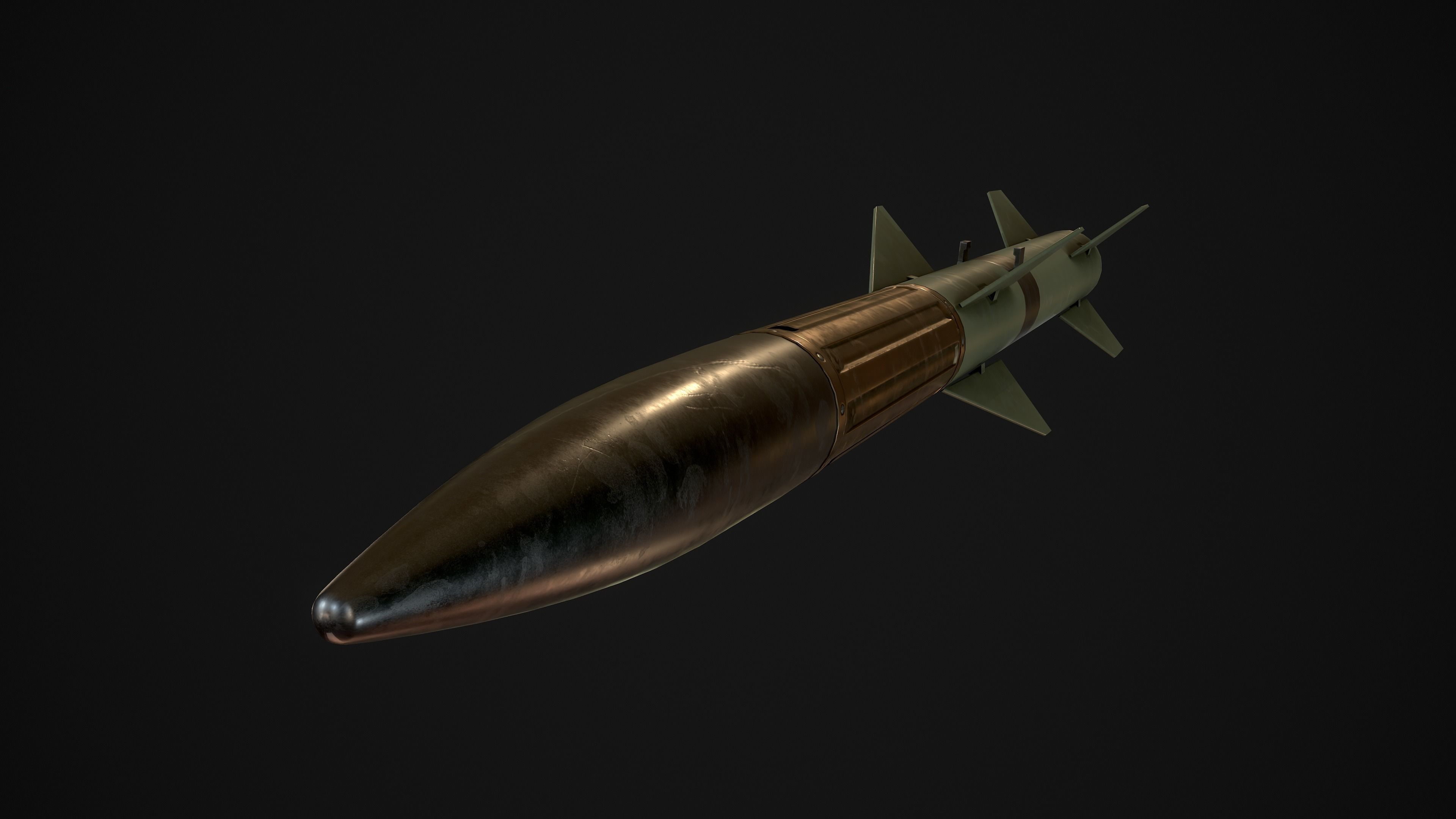 3D model Projectile game ready model military missile VR / AR / low ...