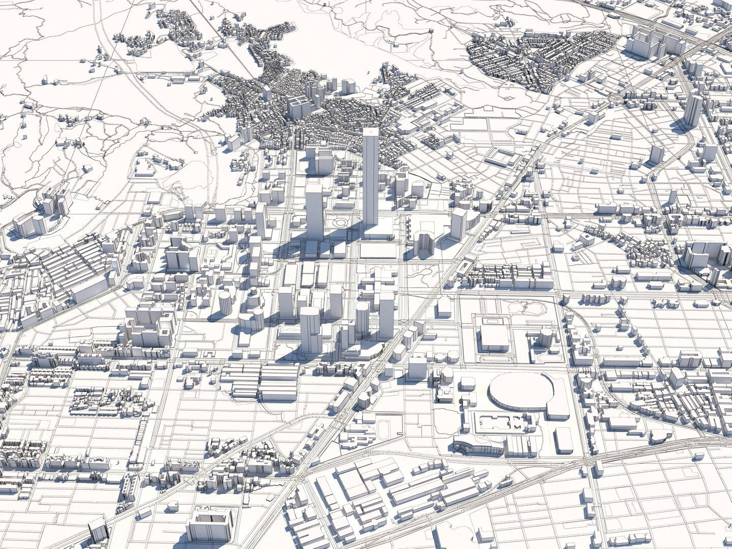 Taipei 30x30km City Map 3D model | CGTrader