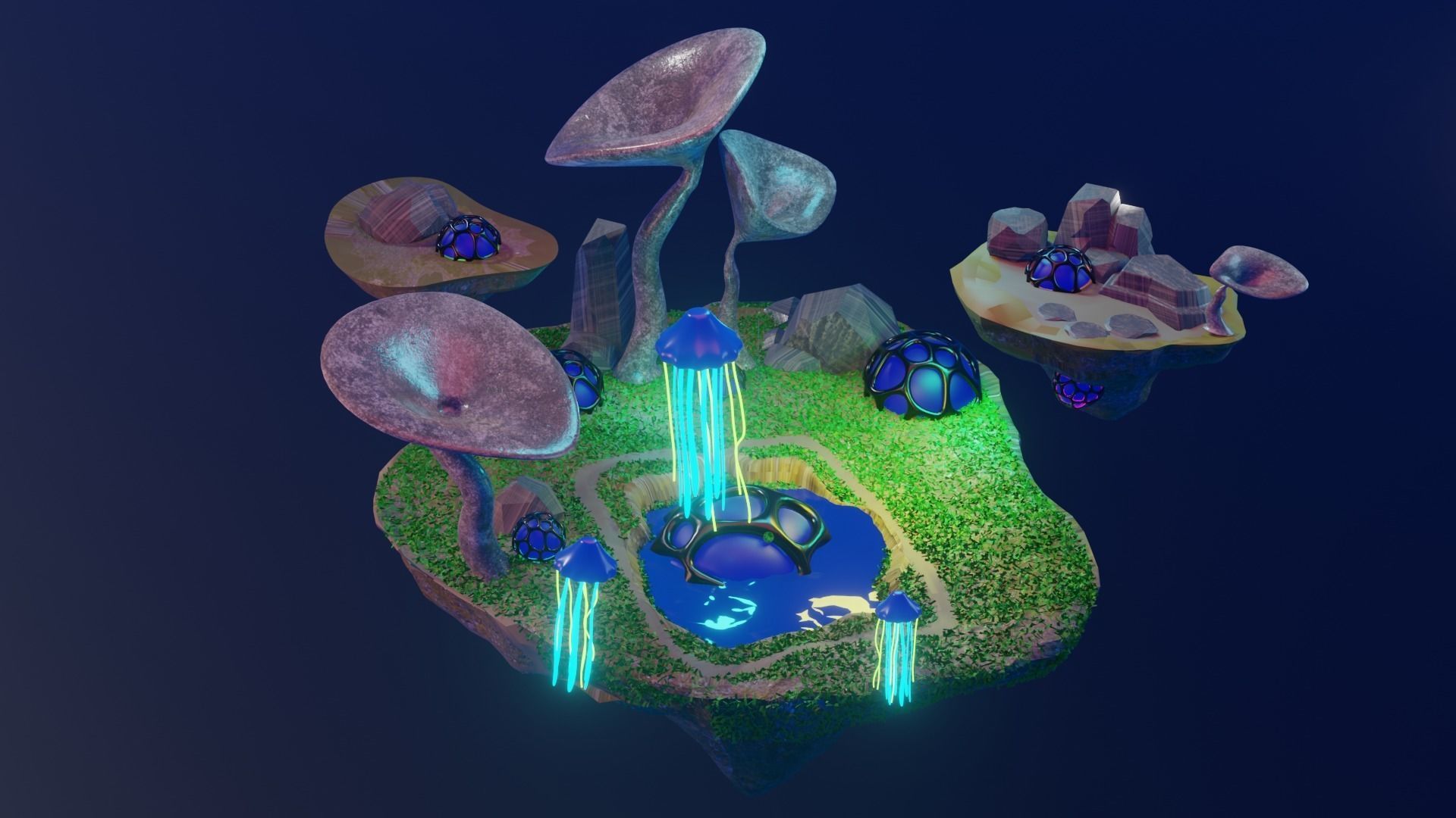 Alien planet free 3D model | CGTrader