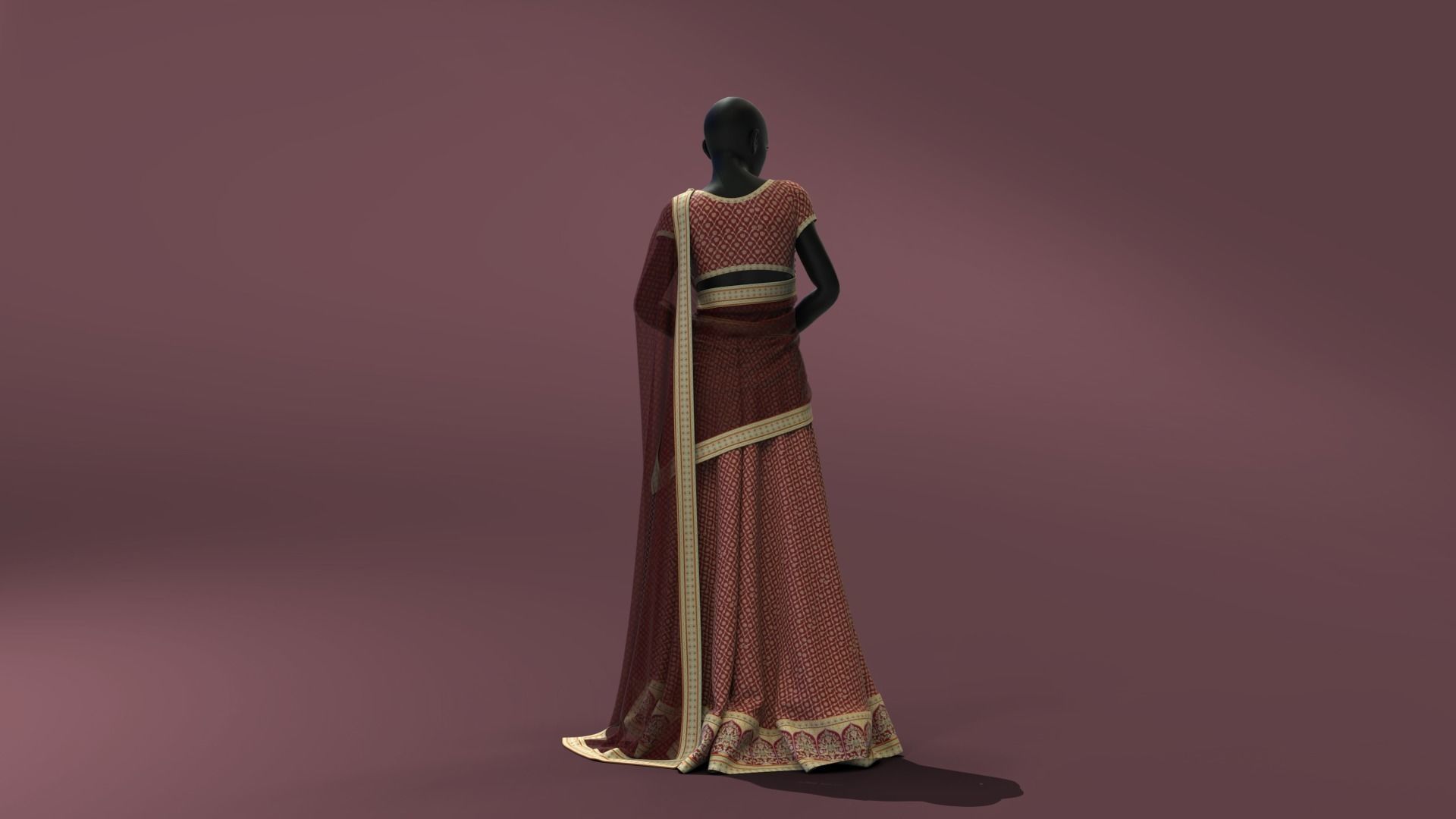 Indian Sari 3D model | CGTrader