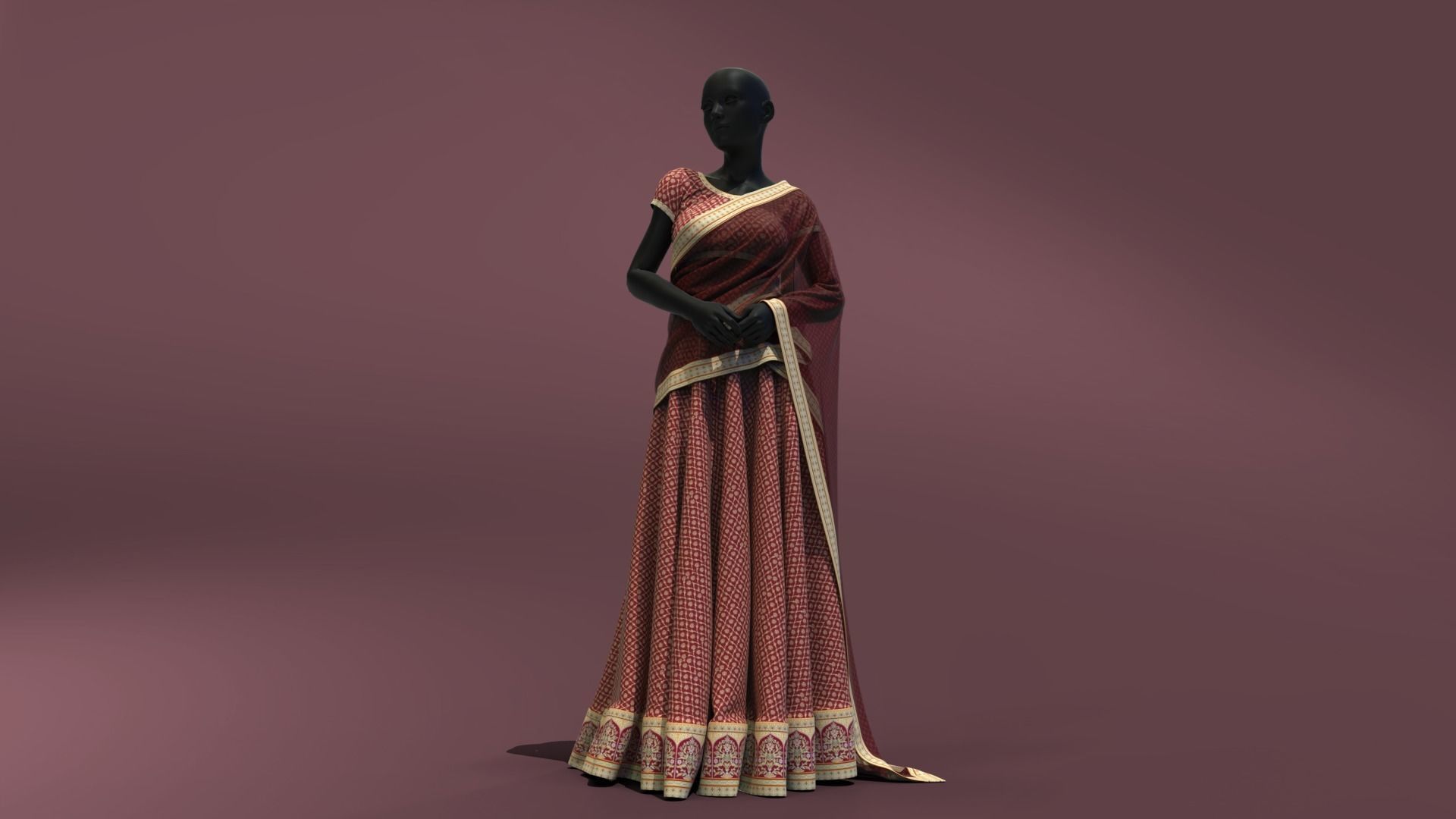 Indian Sari 3D model | CGTrader