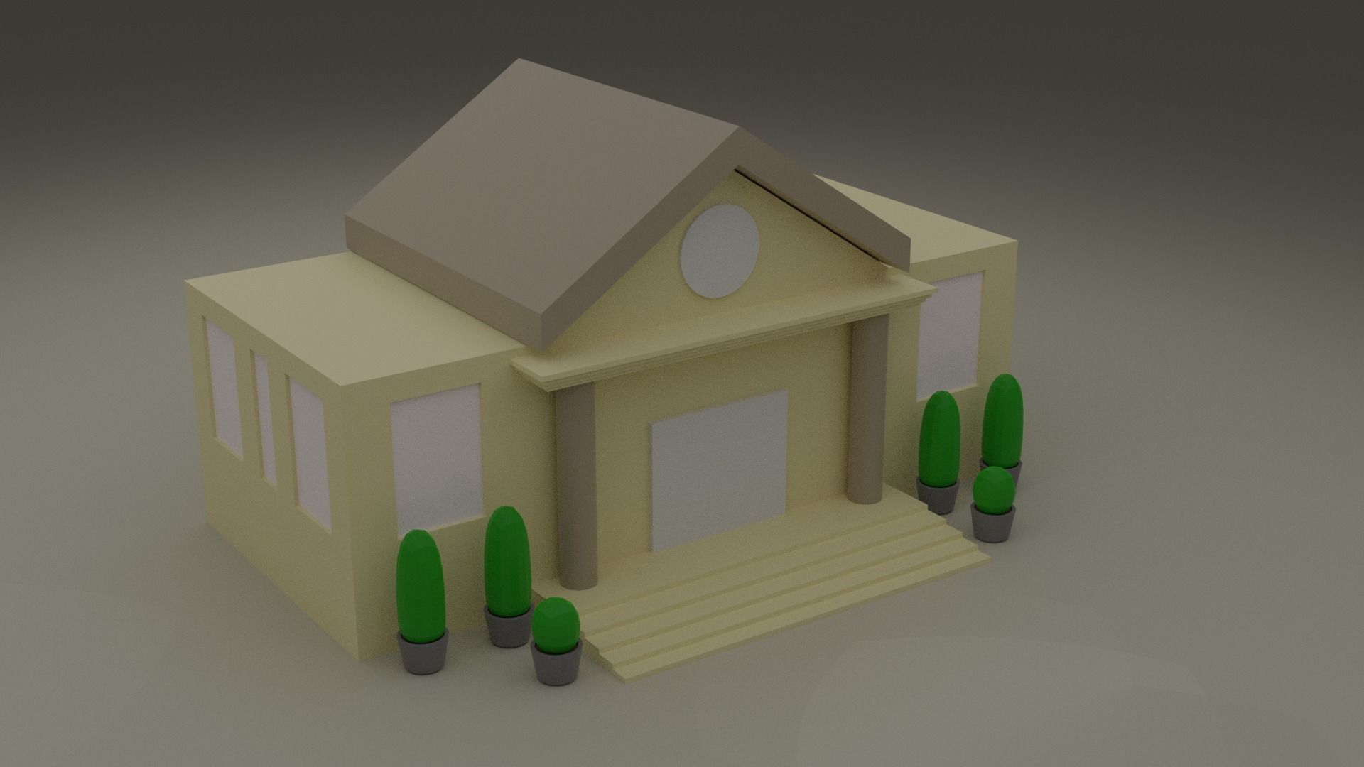 3D model low poly bank VR / AR / low-poly | CGTrader