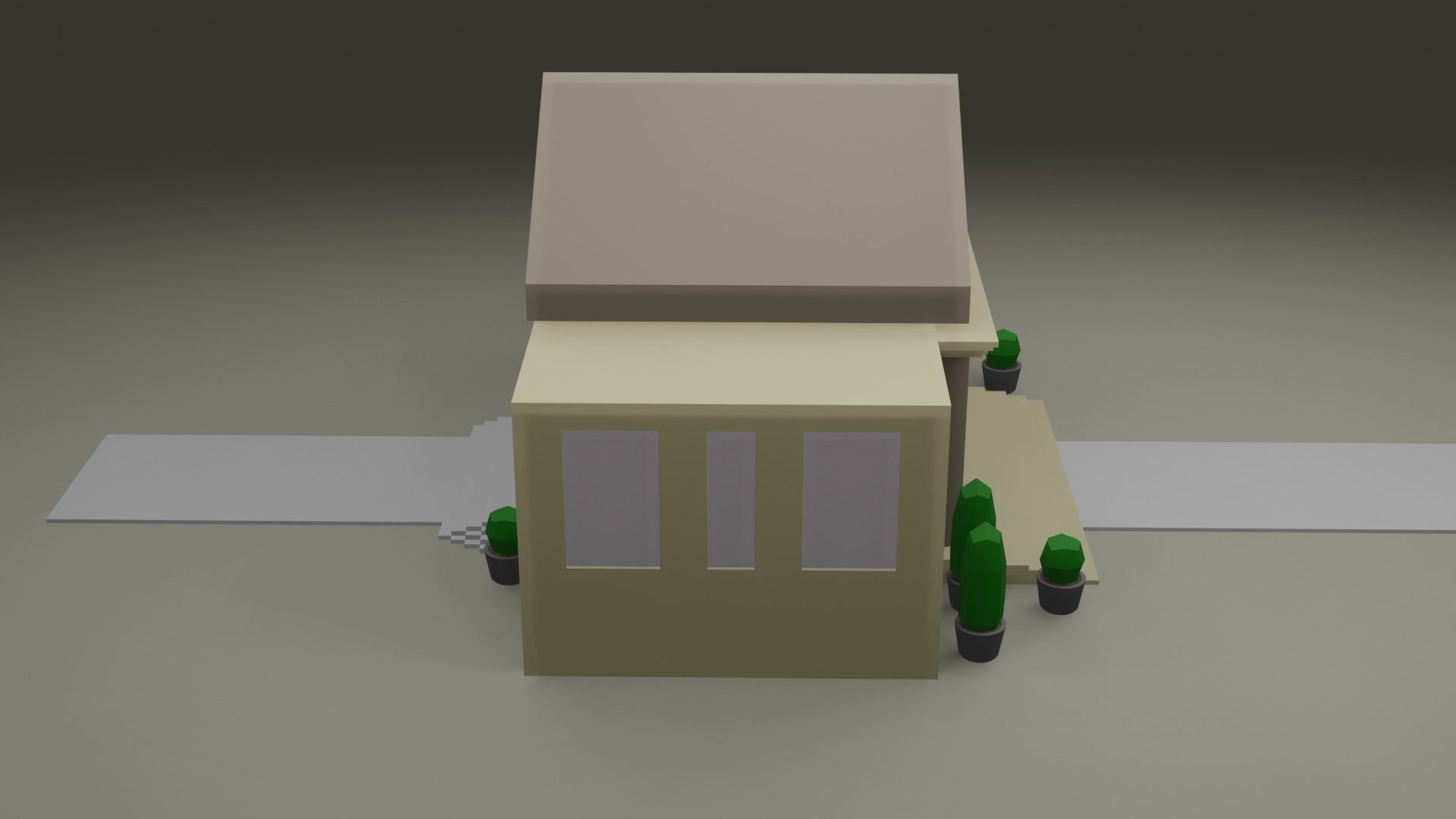 3D model low poly bank VR / AR / low-poly | CGTrader