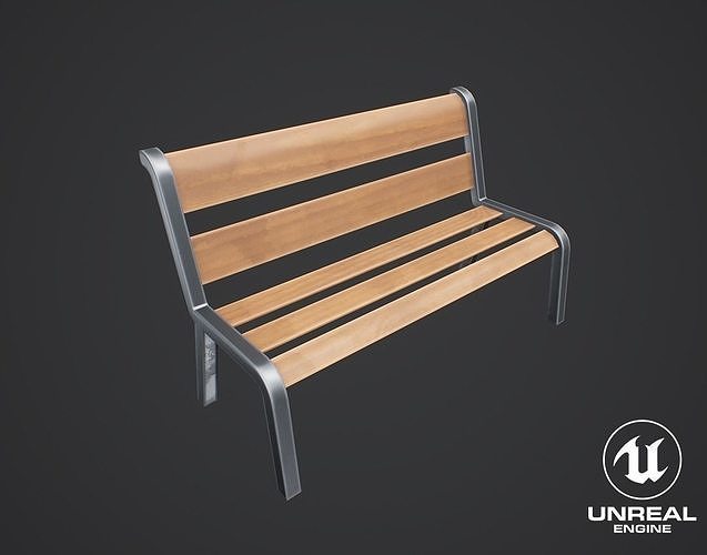 3D model Stylized Wooden Bench VR / AR / low-poly | CGTrader