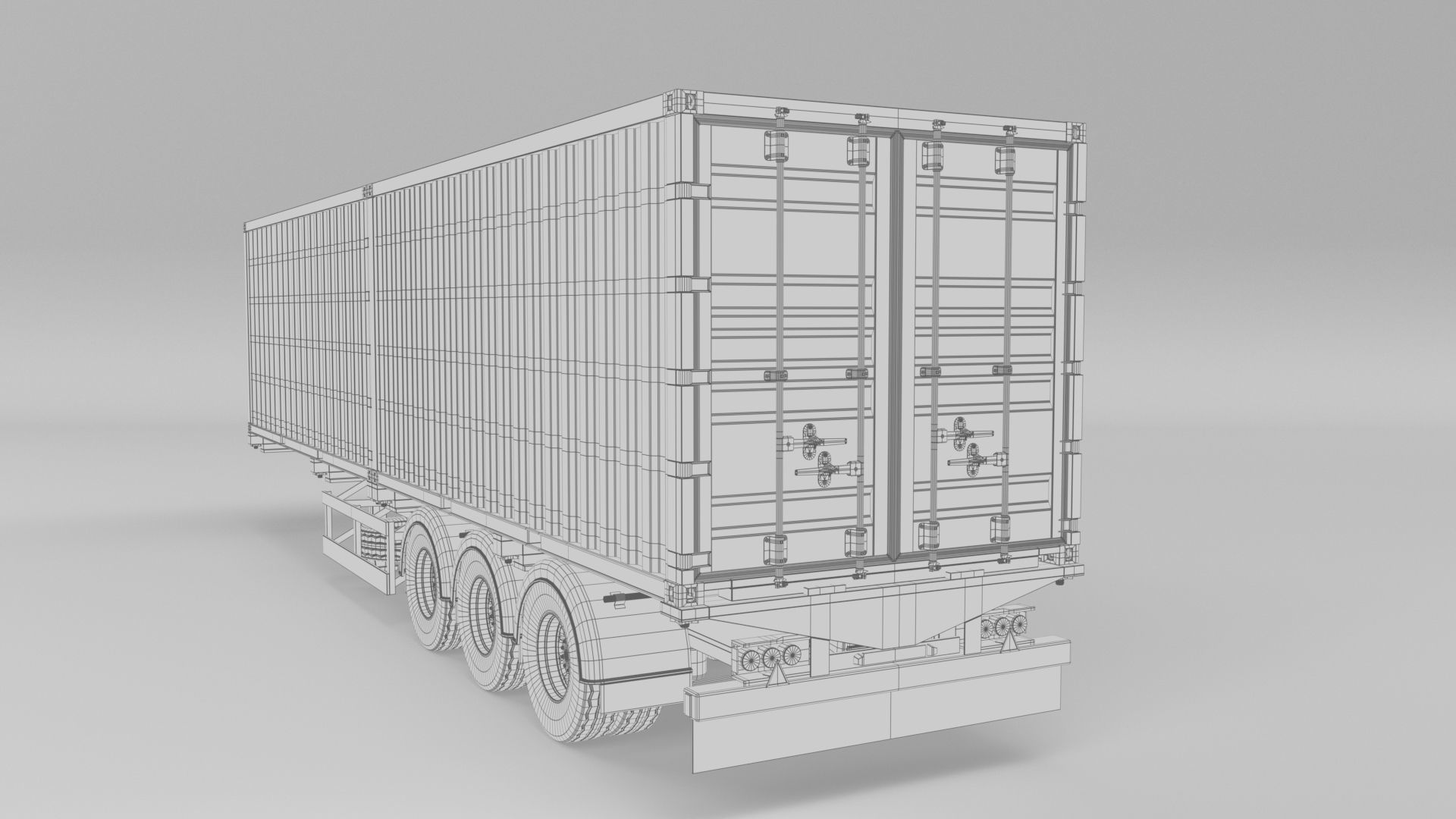 Container cargo truck 3D model | CGTrader
