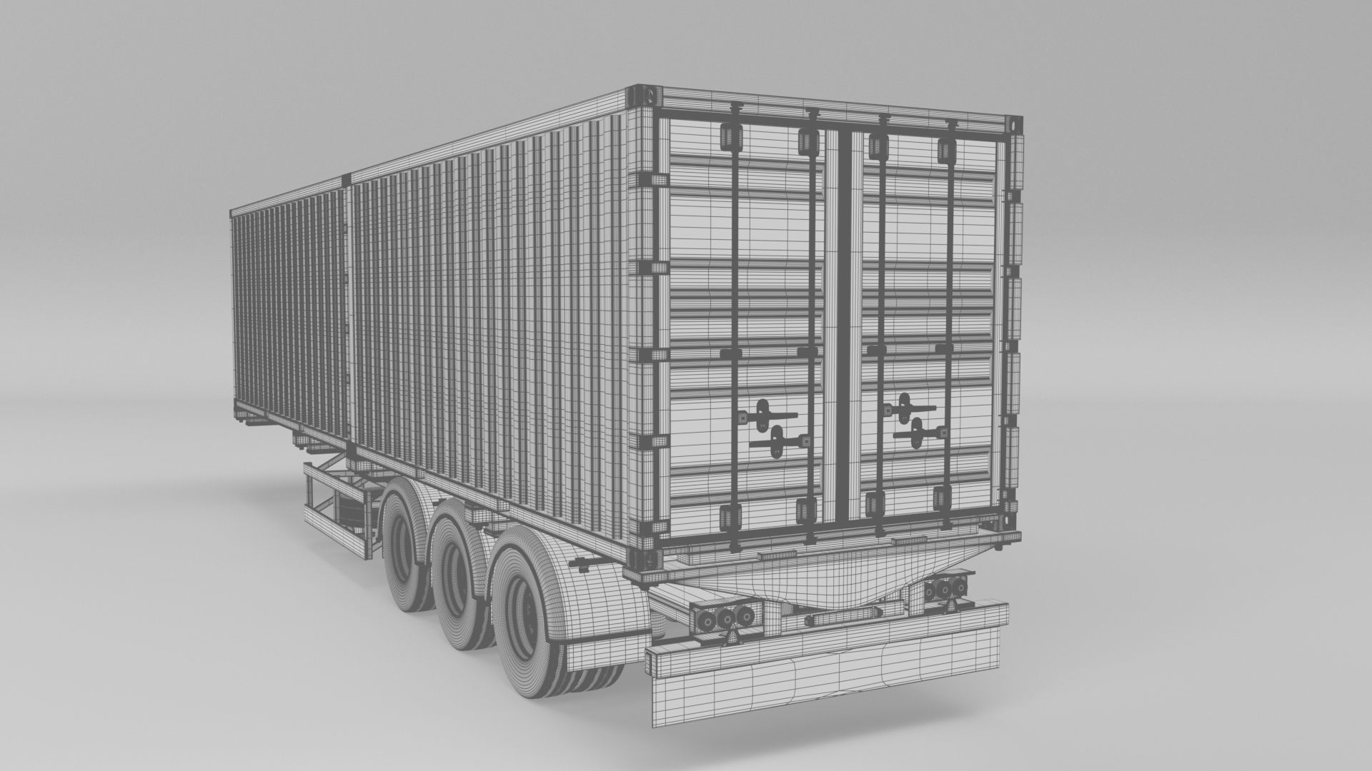 Container cargo truck 3D model | CGTrader