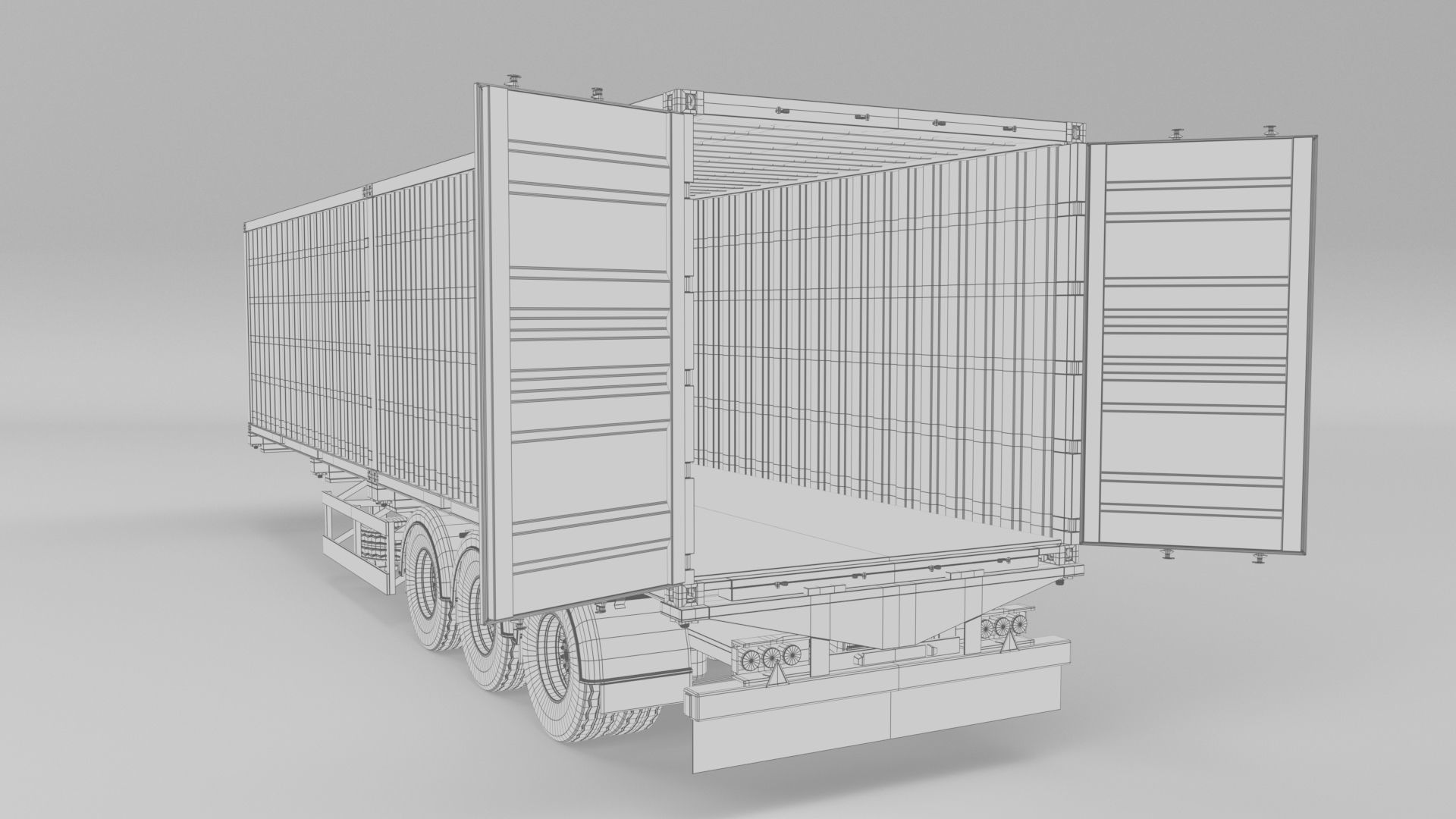 Container cargo truck 3D model | CGTrader