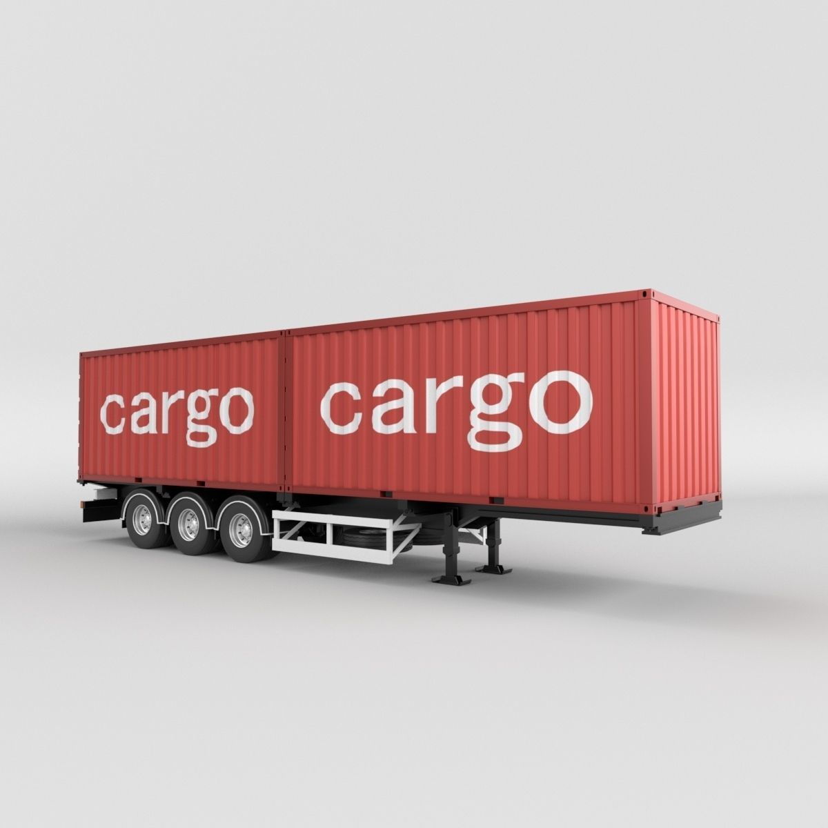 Container cargo truck 3D model | CGTrader