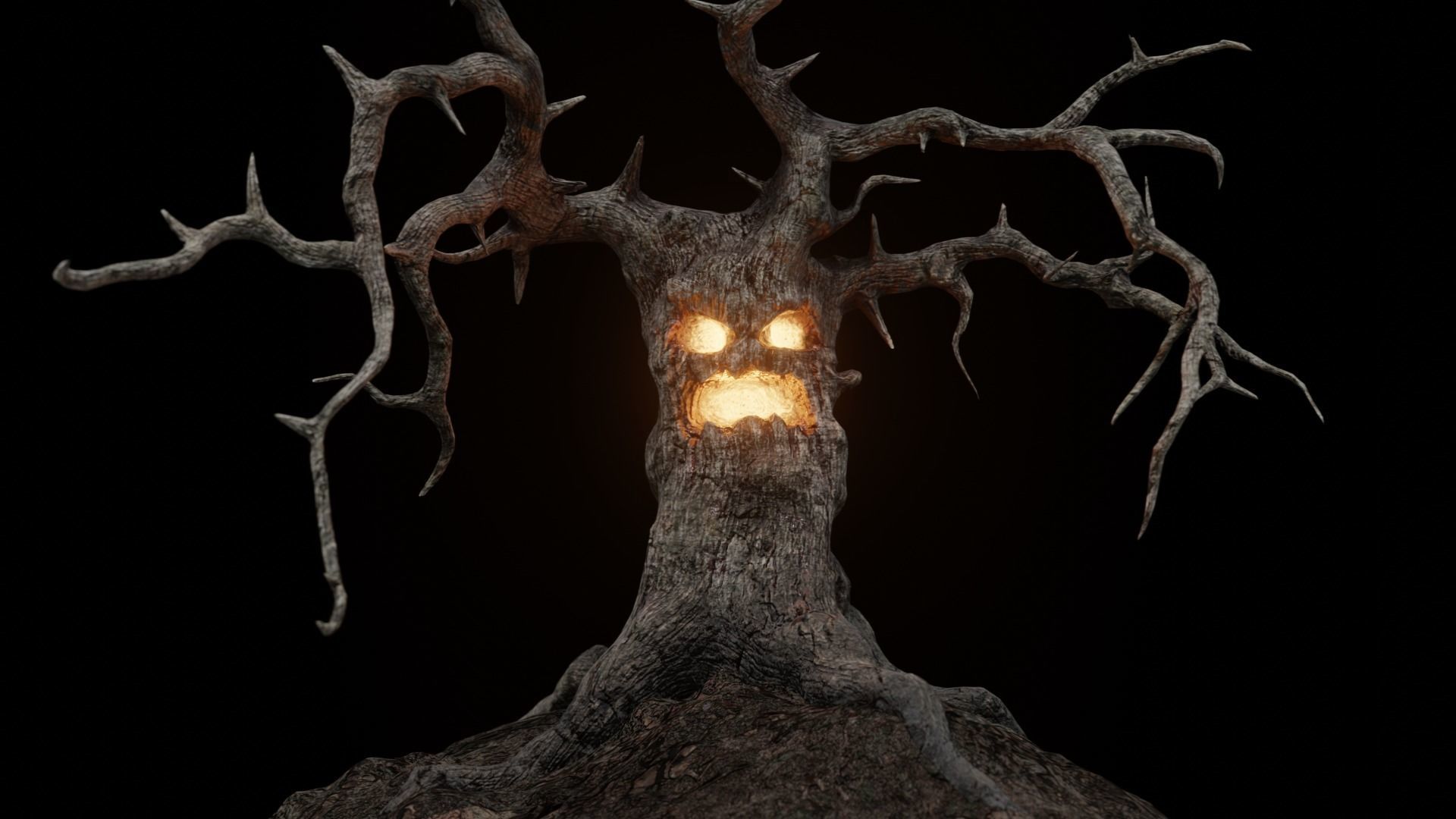 3D model Haunted Ghost Tree VR / AR / low-poly | CGTrader