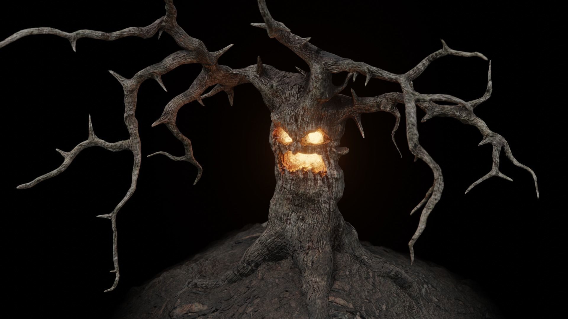 3D model Haunted Ghost Tree VR / AR / low-poly | CGTrader