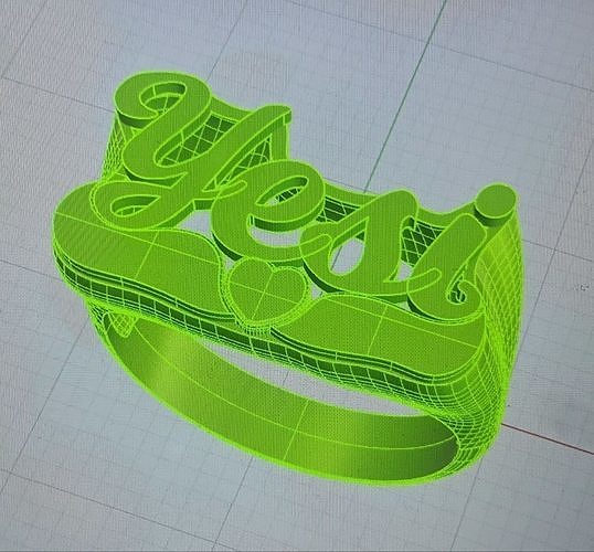 name ring yesi 3D model 3D printable | CGTrader