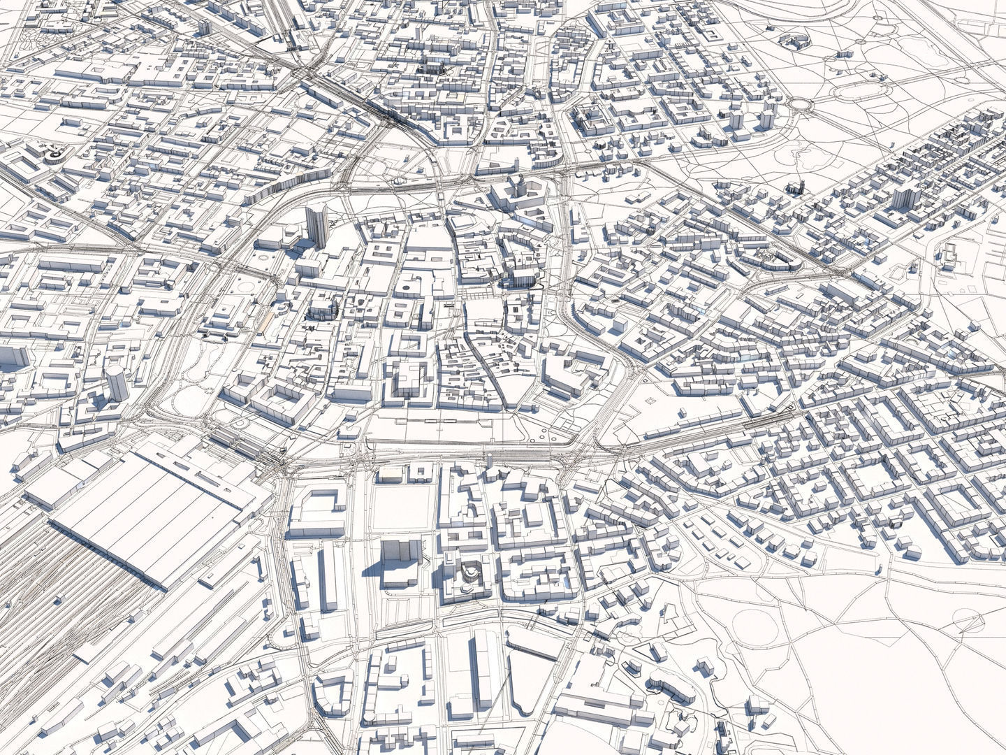 Leipzig Germany 30x30km 3D City Map 3D model | CGTrader