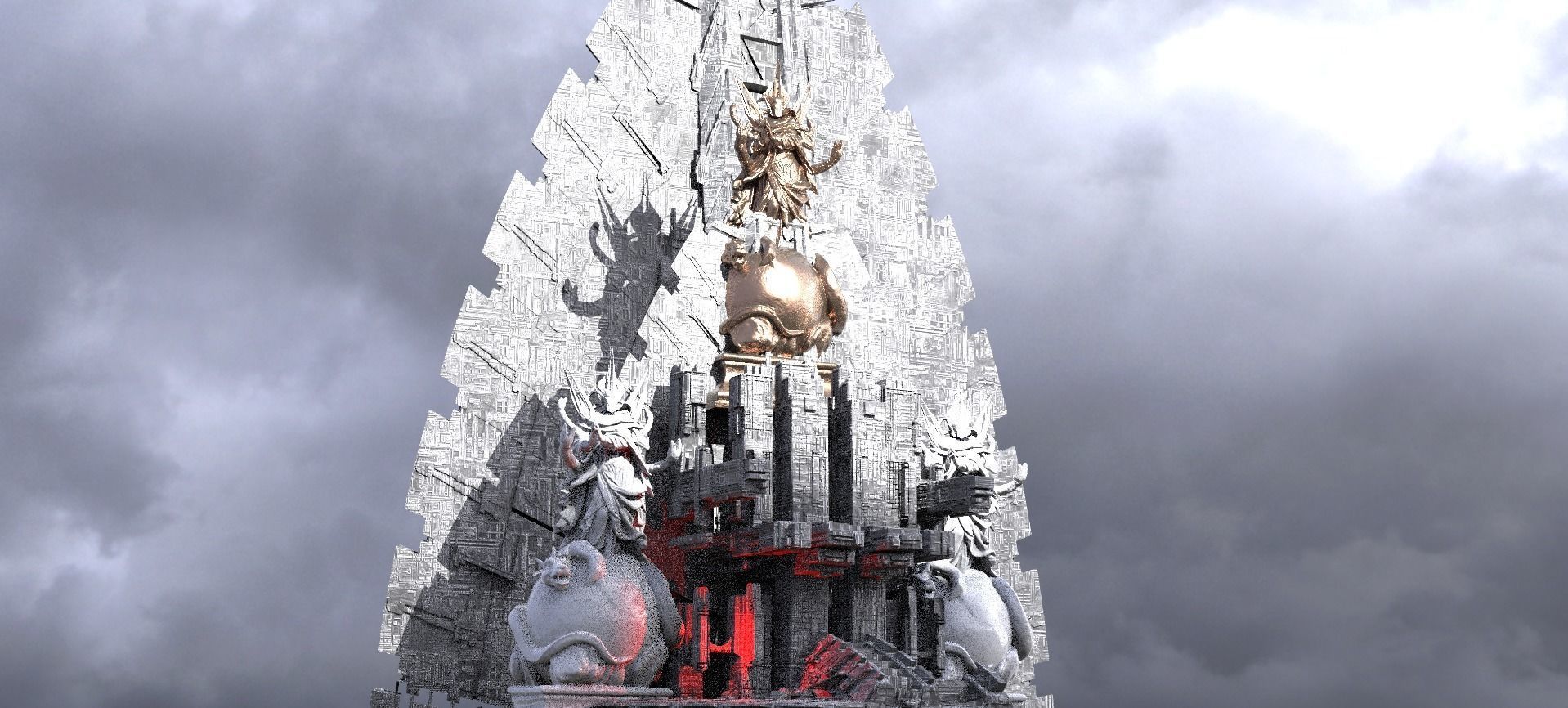 Alien Inquisitor City Arch Reactor Kitbash 3D model | CGTrader