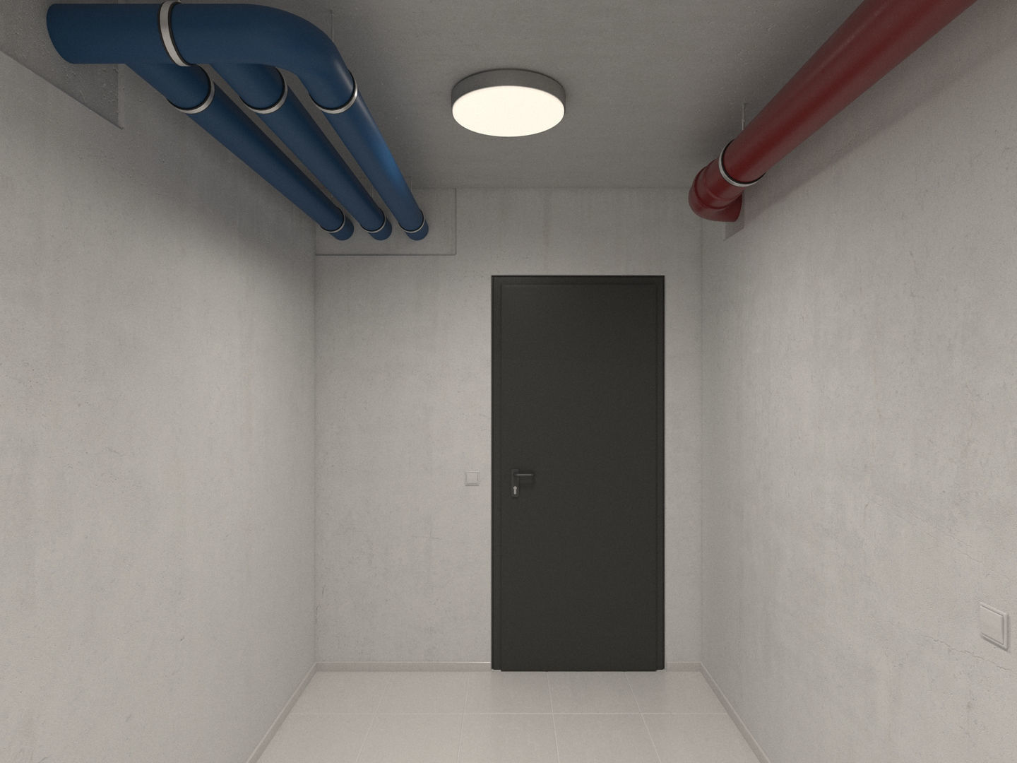 Basement Hallway Corridor 02 3D model | CGTrader