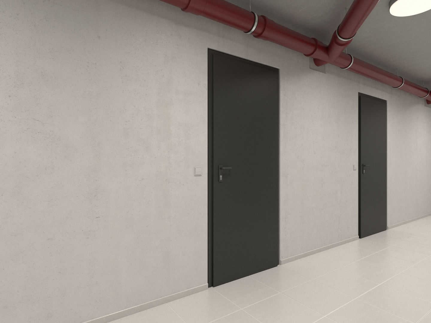 Basement Hallway Corridor 02 3D model | CGTrader