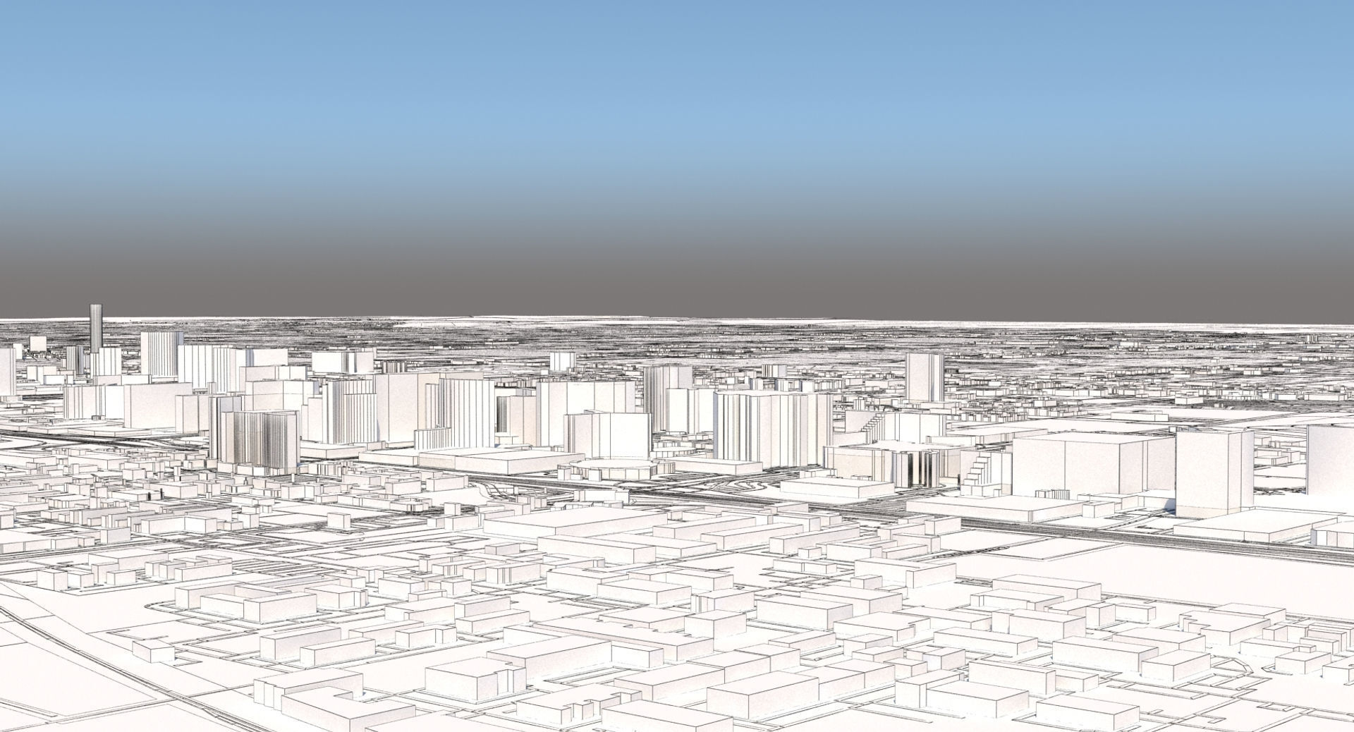 Las Vegas Nevada 40x40km 3D City Map 3D model | CGTrader