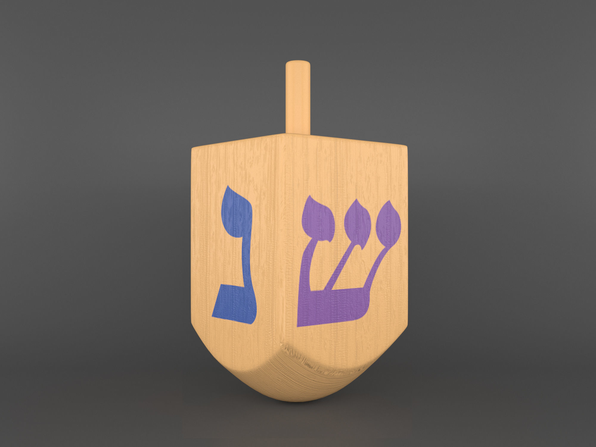 dreidels 3d model wooden hanukkah 3D model | CGTrader
