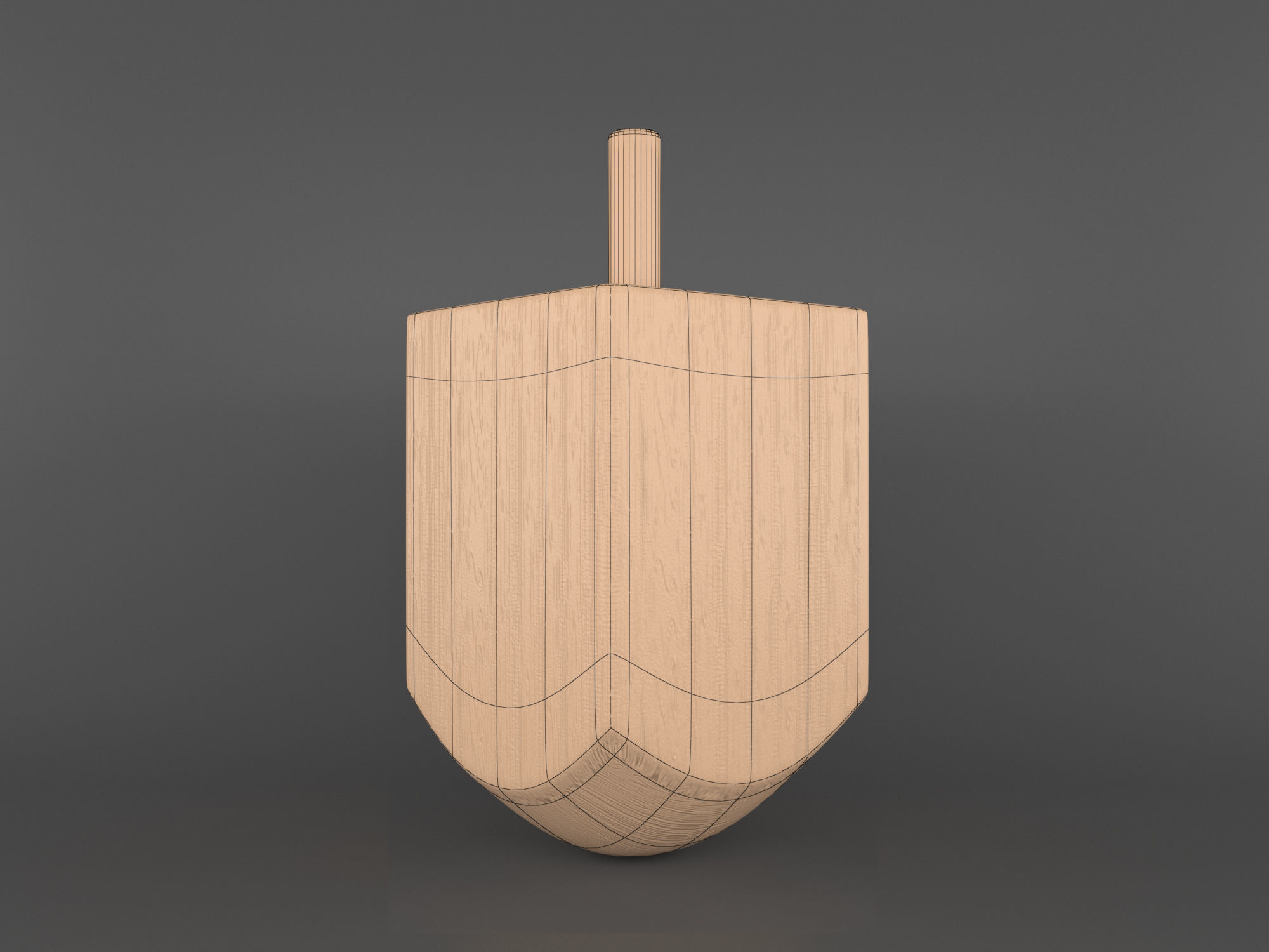 dreidels 3d model wooden hanukkah 3D model | CGTrader