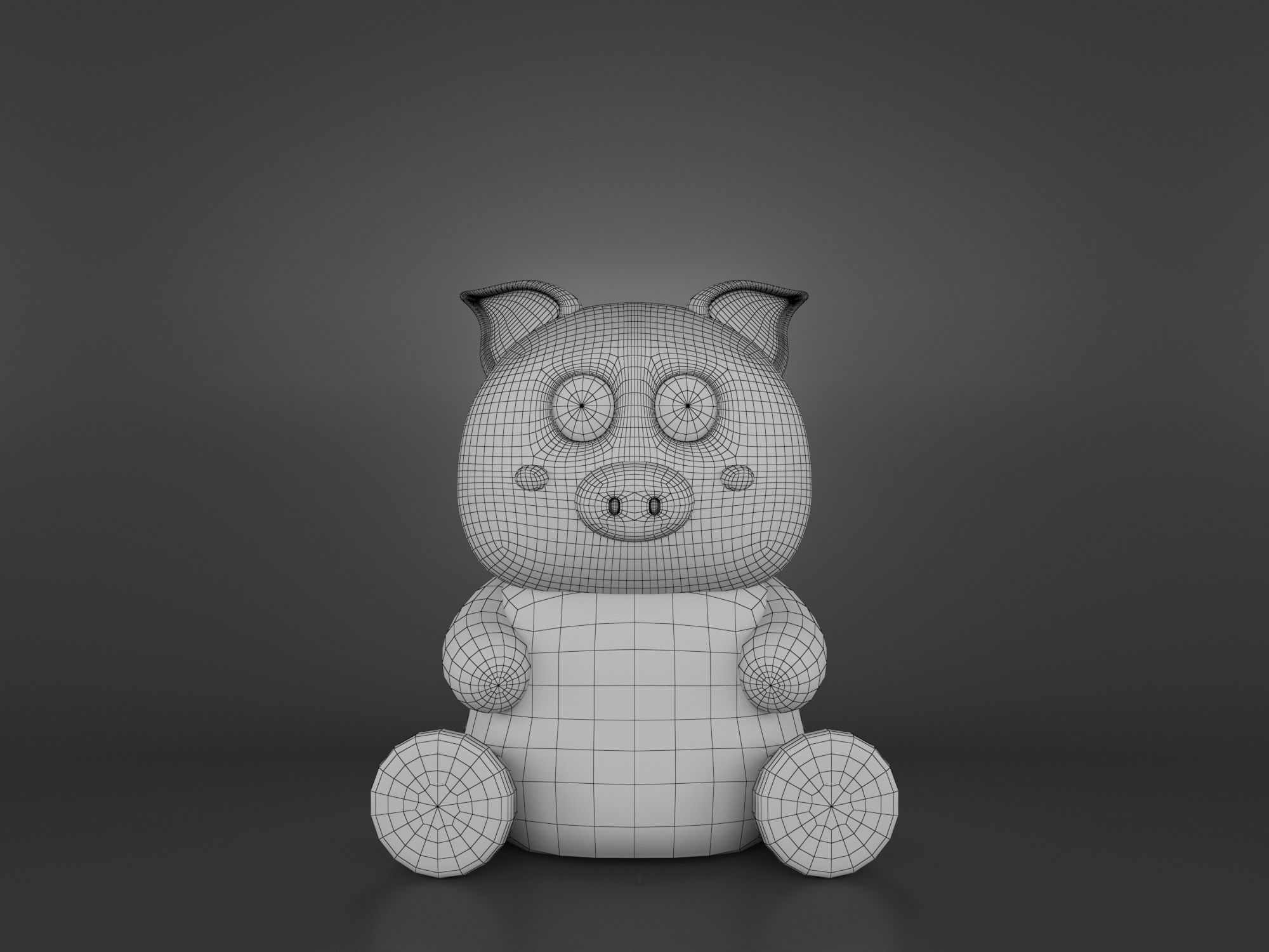 pig cartoon 3d model 3D model | CGTrader