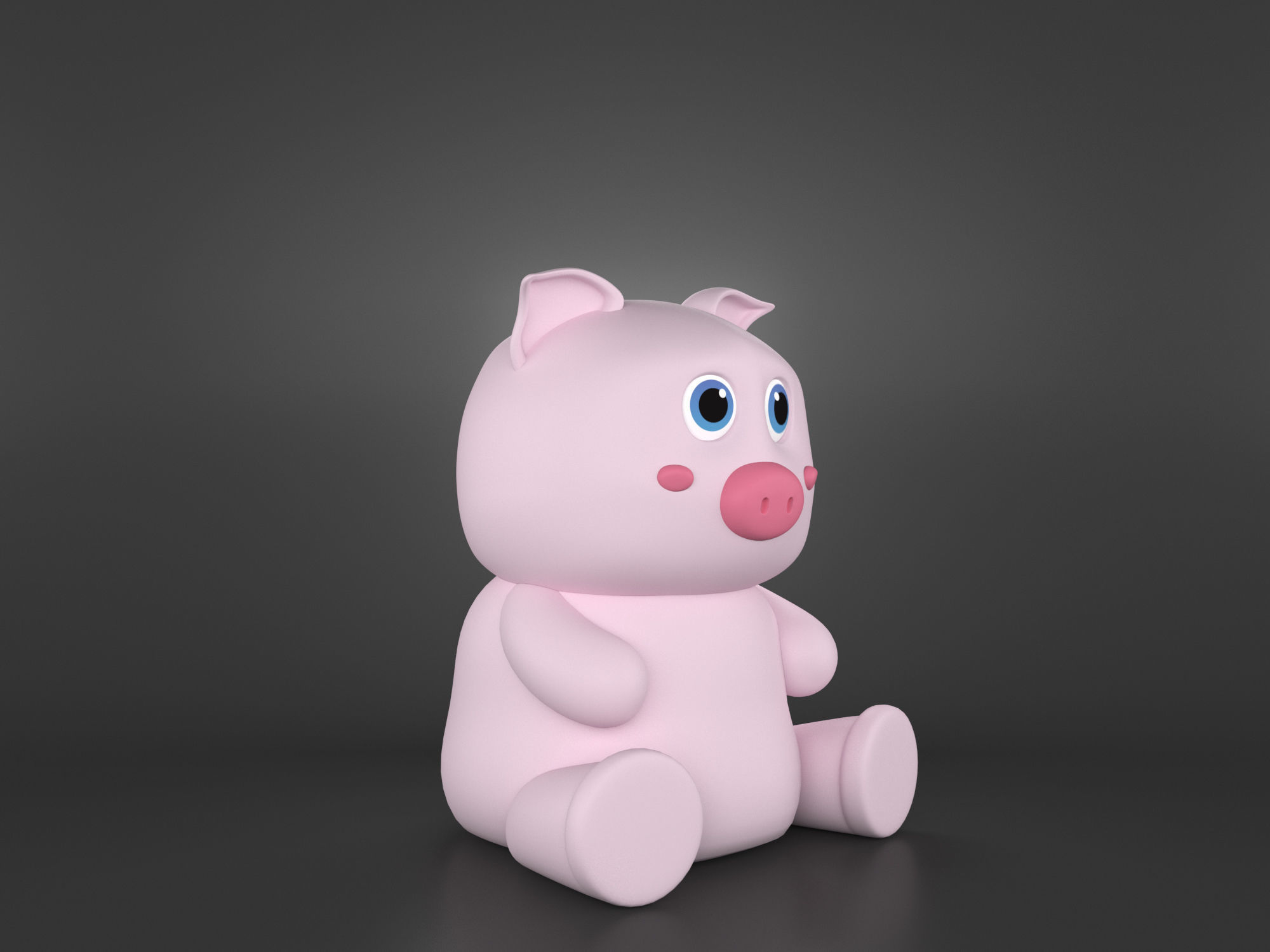 pig cartoon 3d model 3D model | CGTrader