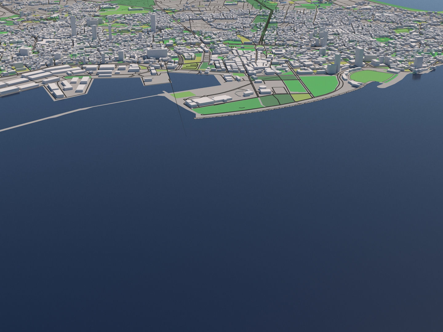 Beirut Lebanon 25x25km 3D City Map 3D model | CGTrader