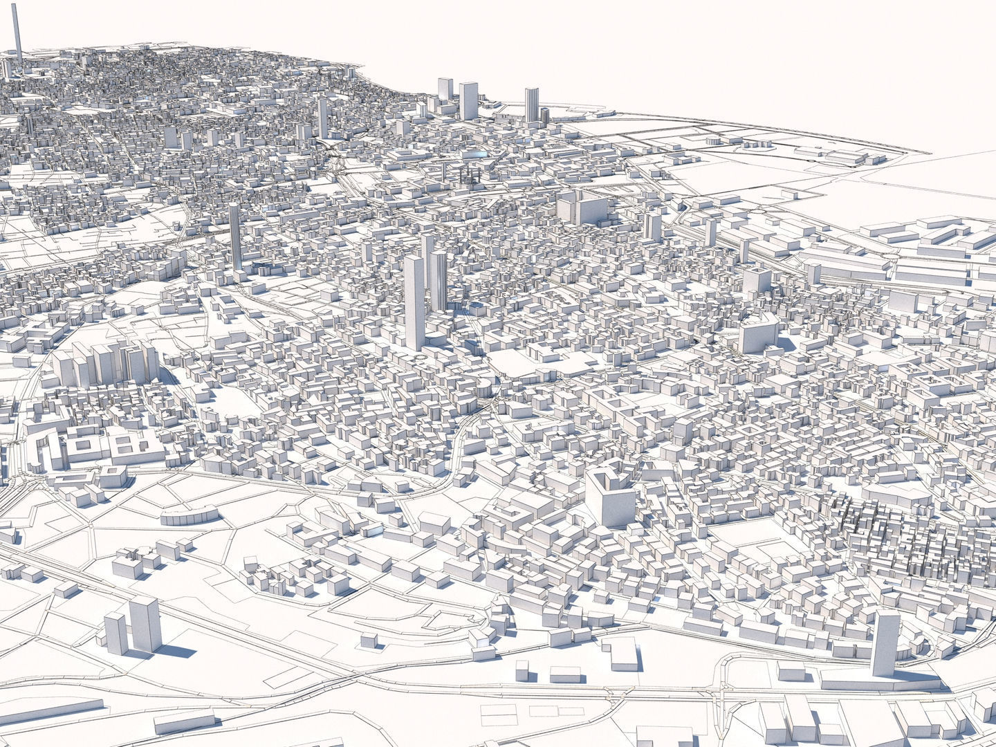 Beirut Lebanon 25x25km 3D City Map 3D model | CGTrader