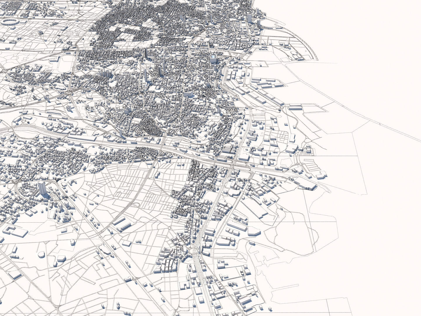 Beirut Lebanon 25x25km 3D City Map 3D model | CGTrader